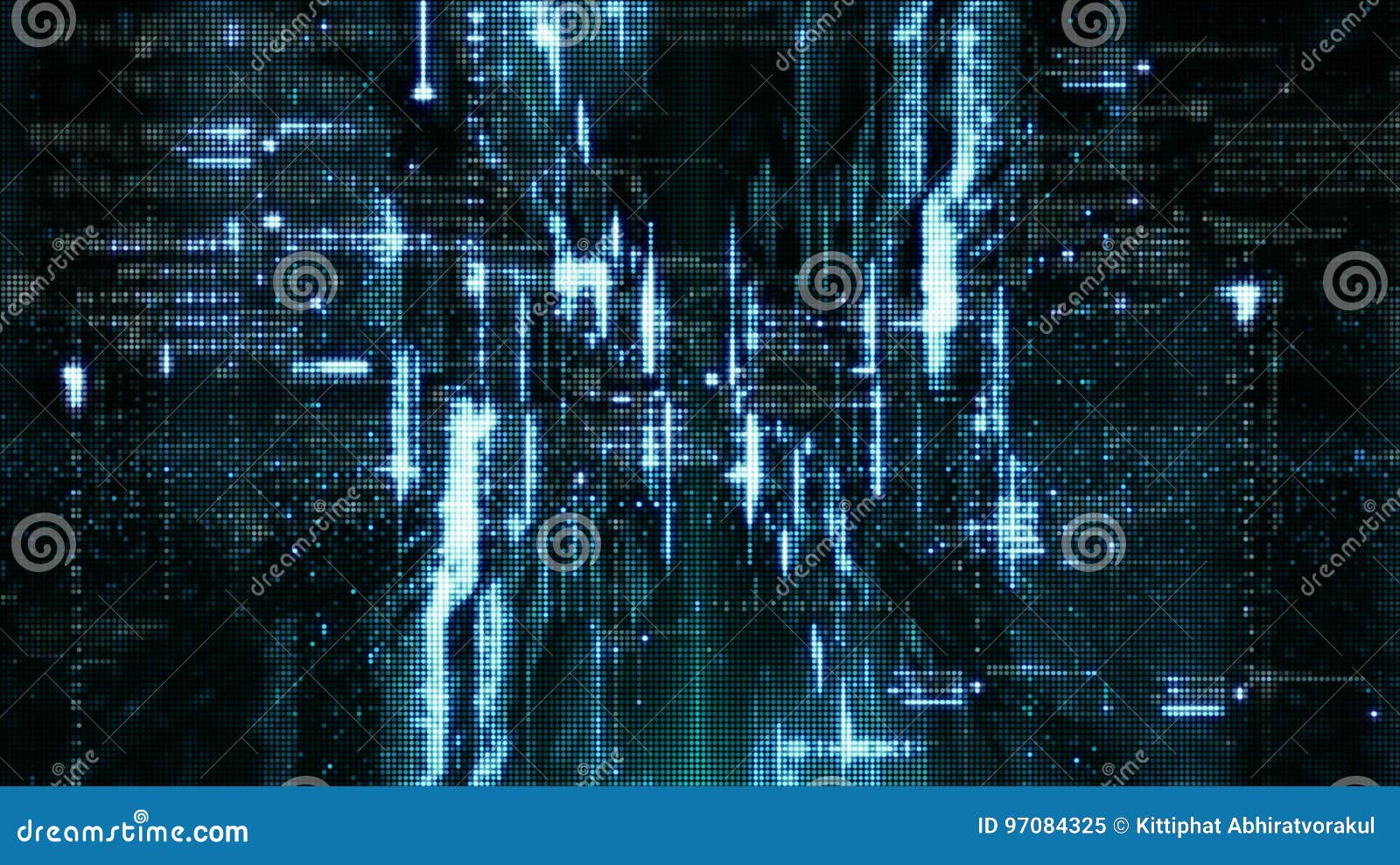 Digital Cyber Space Particles Stock Illustration - Illustration of ...
