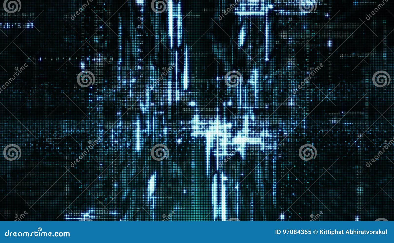 Digital Cyber Space Particles Stock Illustration - Illustration of ...