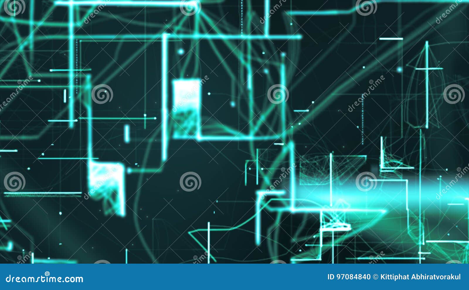 Digital Cyber Space Particles Stock Illustration - Illustration of ...