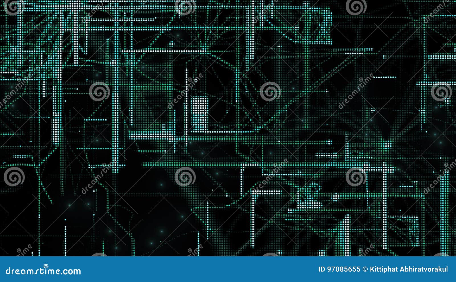 Digital Cyber Space Particles Stock Illustration - Illustration of ...