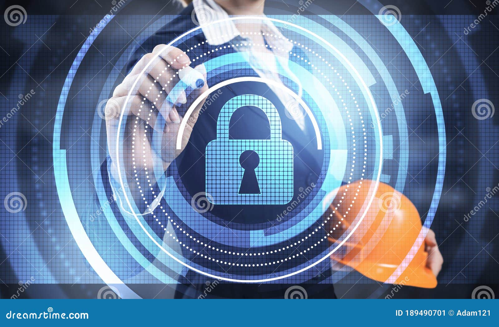 Digital Cybersecurity and Network Protection Stock Image - Image of ...