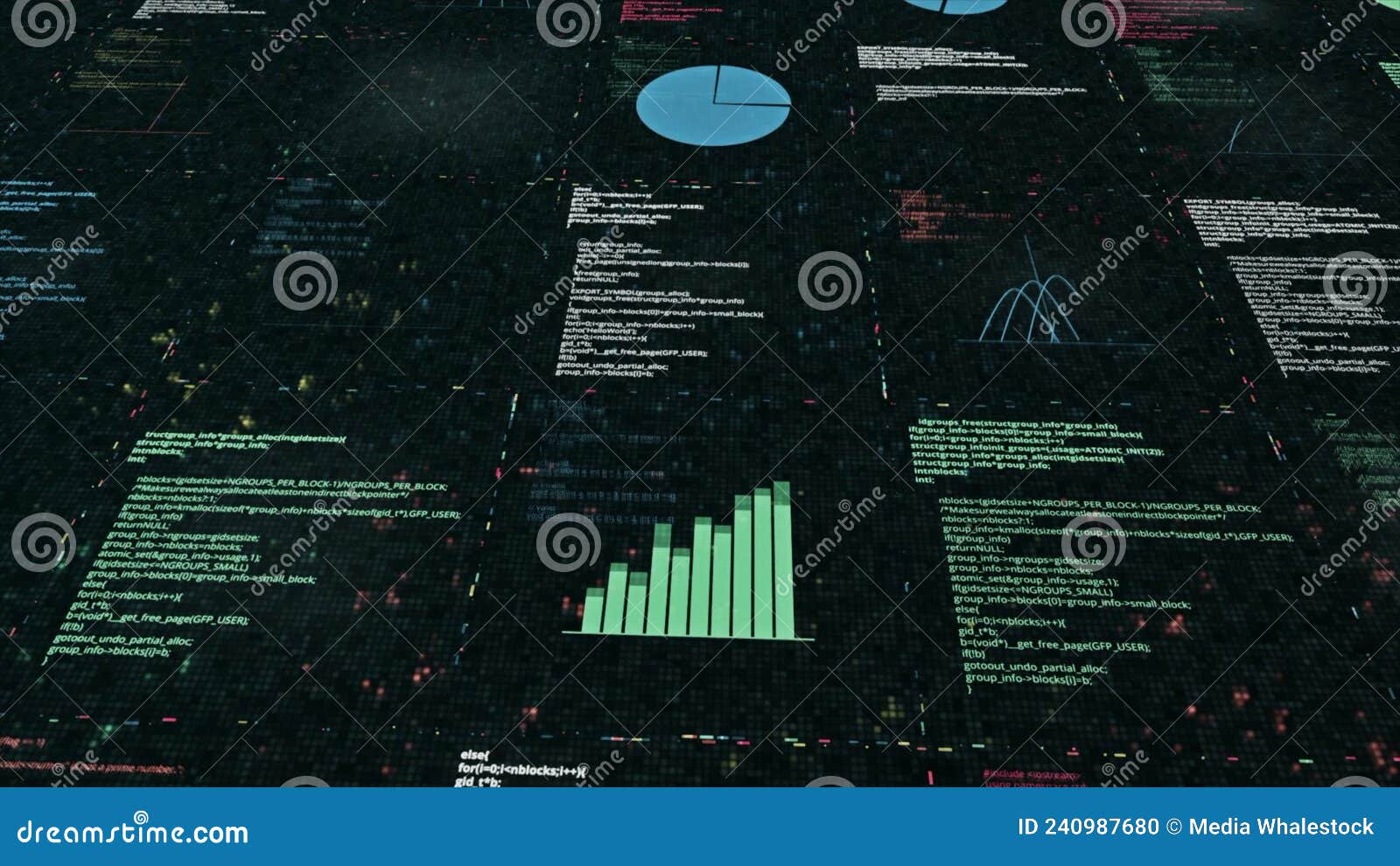 Digital Cyberspace with Data Analysis Process, High Tech Concept ...