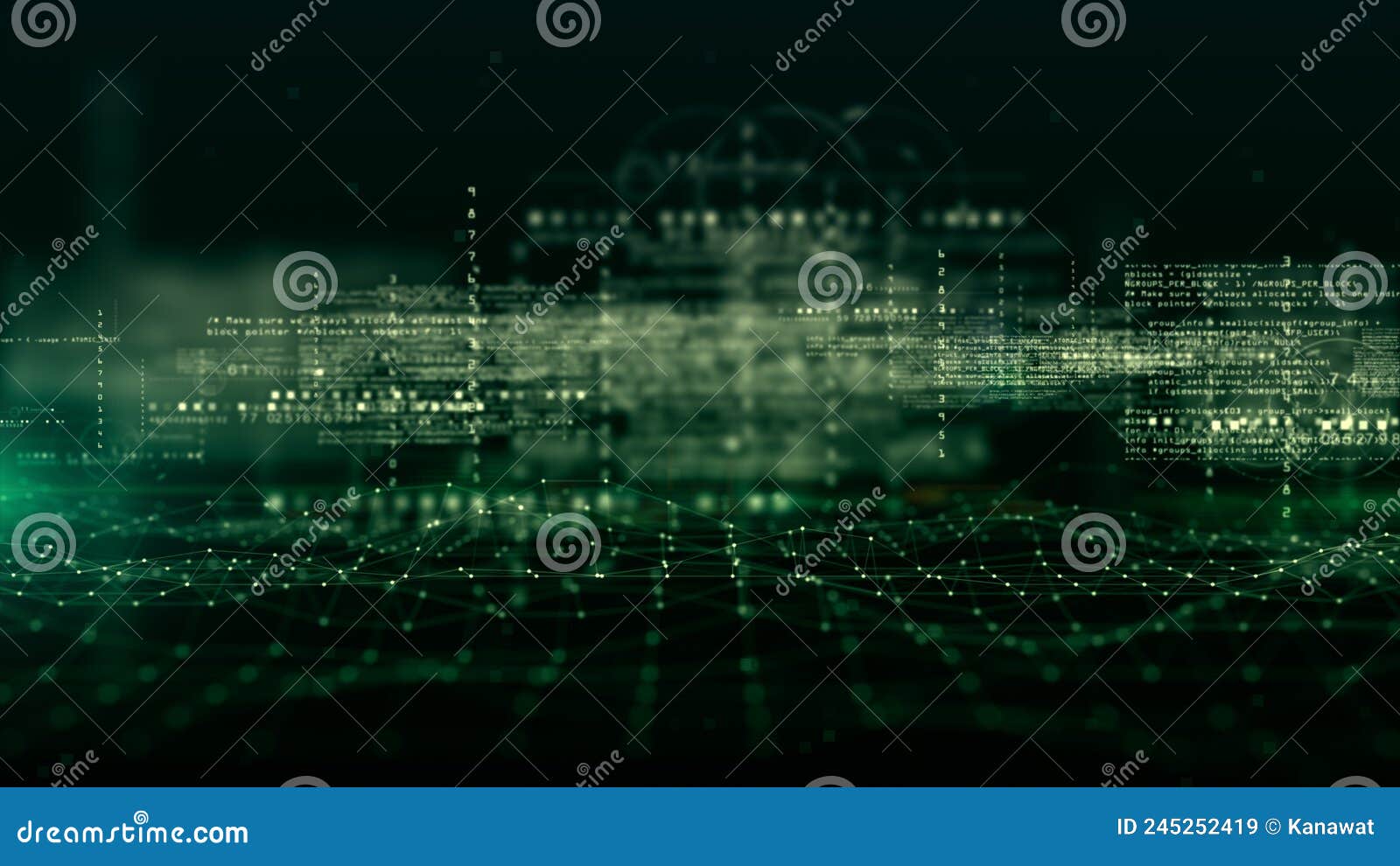 Digital Cyberspace and Digital Data Network Connections. High Speed ...