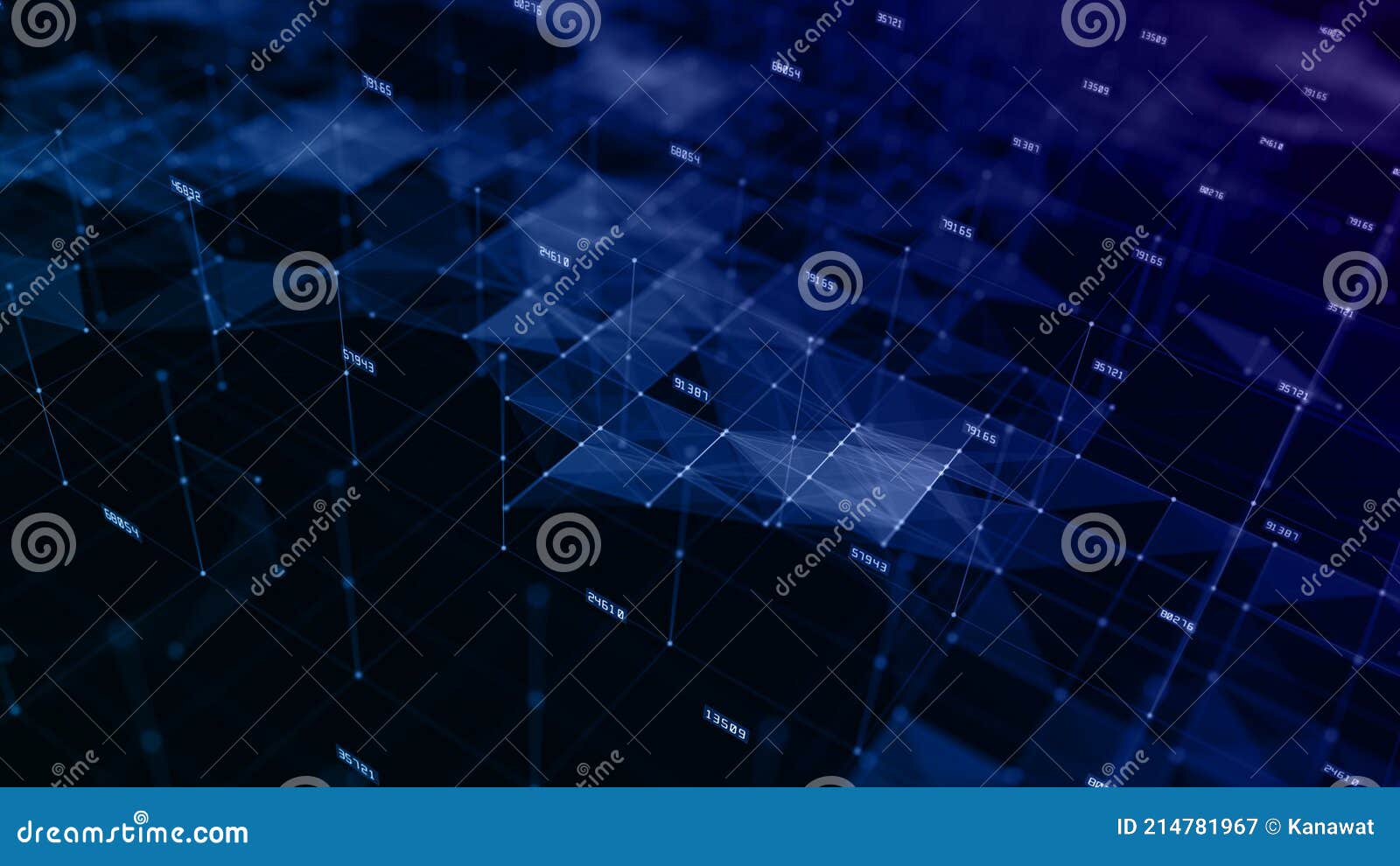 Digital Cyberspace Futuristic Background, Digital Data Network with ...