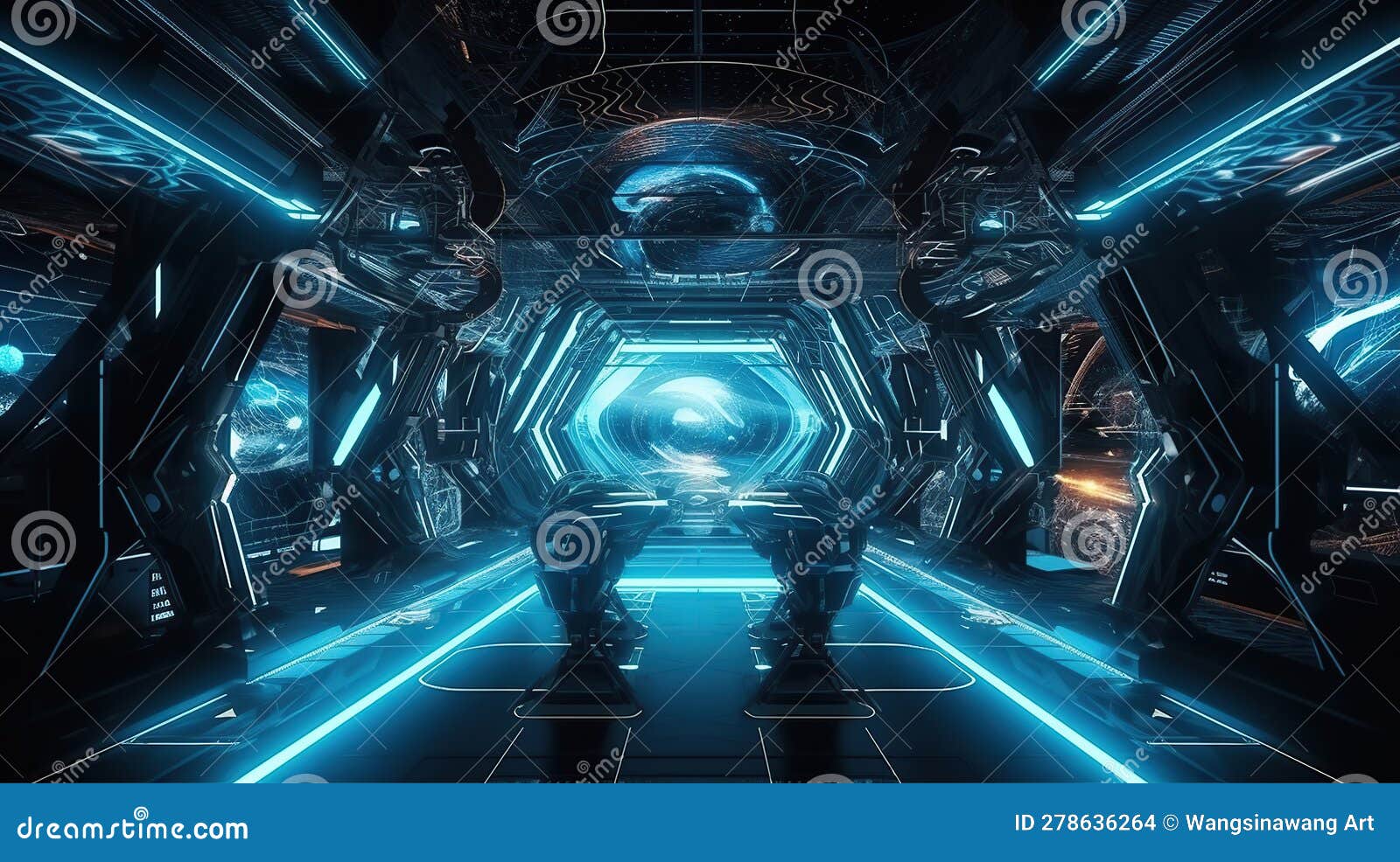 Digital Cyberspace High Tech Technology, Ai Generated Image Stock ...