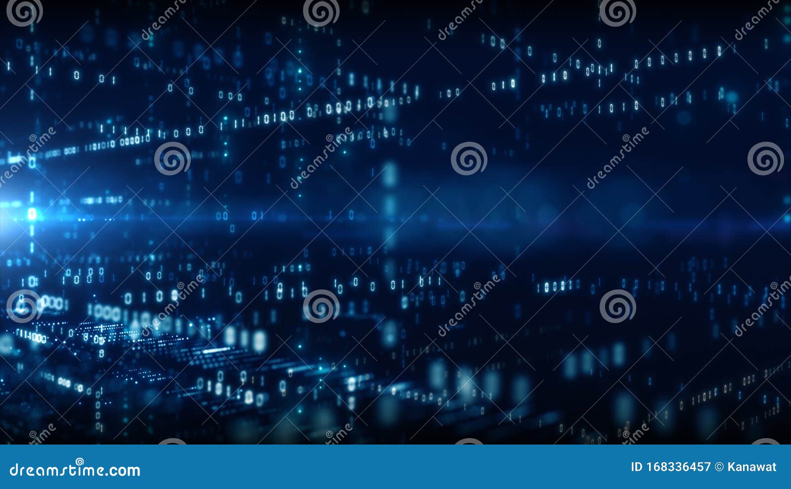 Digital Cyberspace Futuristic Lines And Dots Connect, Technology ...