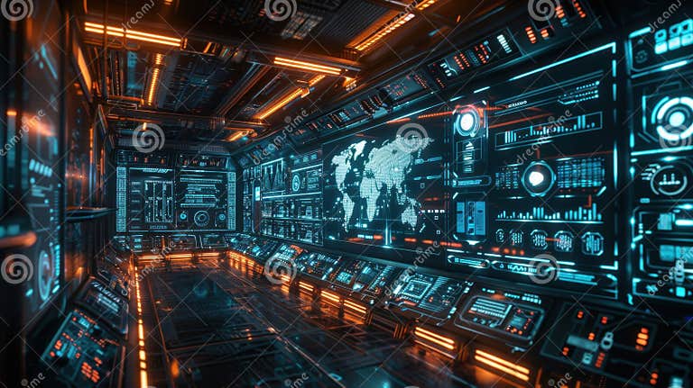 Digital Cyberspace Technology Connecting To a Data Transmission Network ...