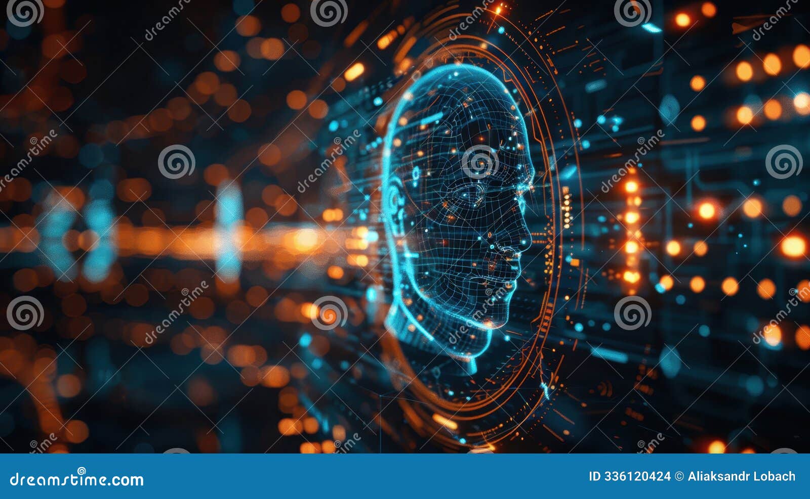 Digital Cyberspace Technology Connecting To a Data Transmission Network ...