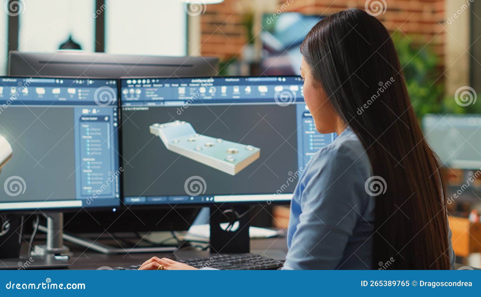 Digital 3d Creator Improving Industrial Prototype Component Stock Image ...