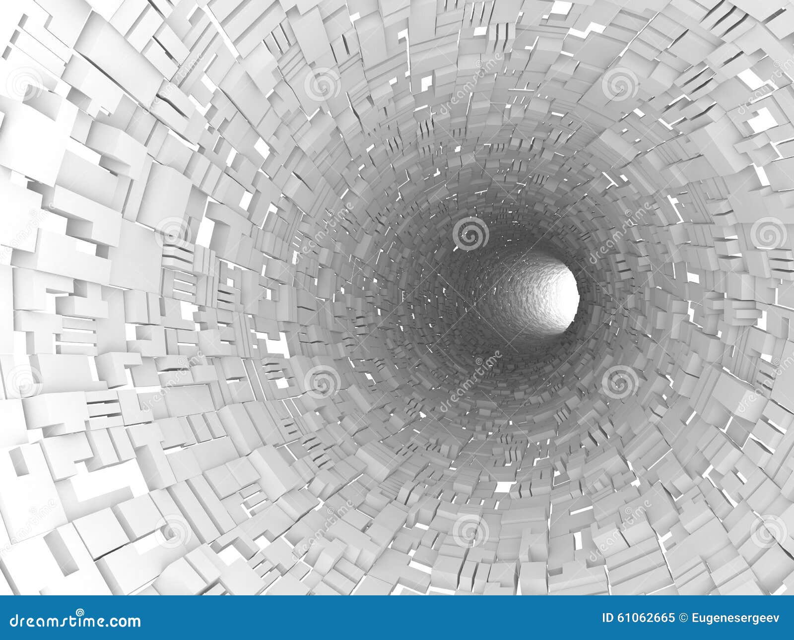 Digital 3d Illustration. Abstract Tunnel Interior Stock Illustration ...