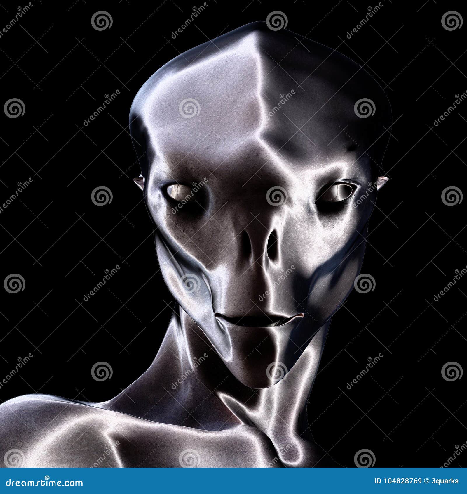 3D Illustration of a Creepy Creature Stock Illustration - Illustration ...