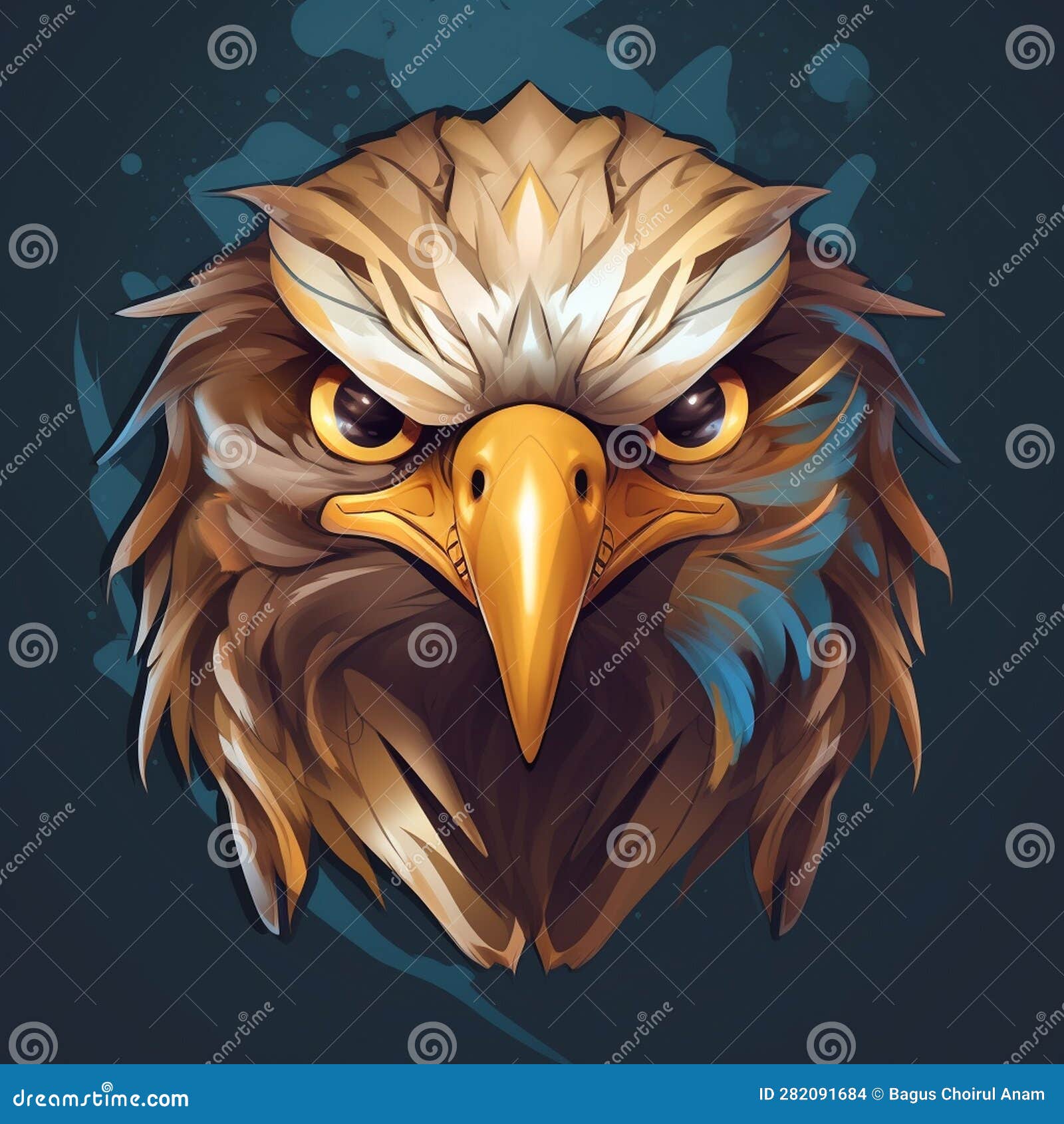 Digital 2D Illustration of Eagle Logo Stock Illustration - Illustration ...