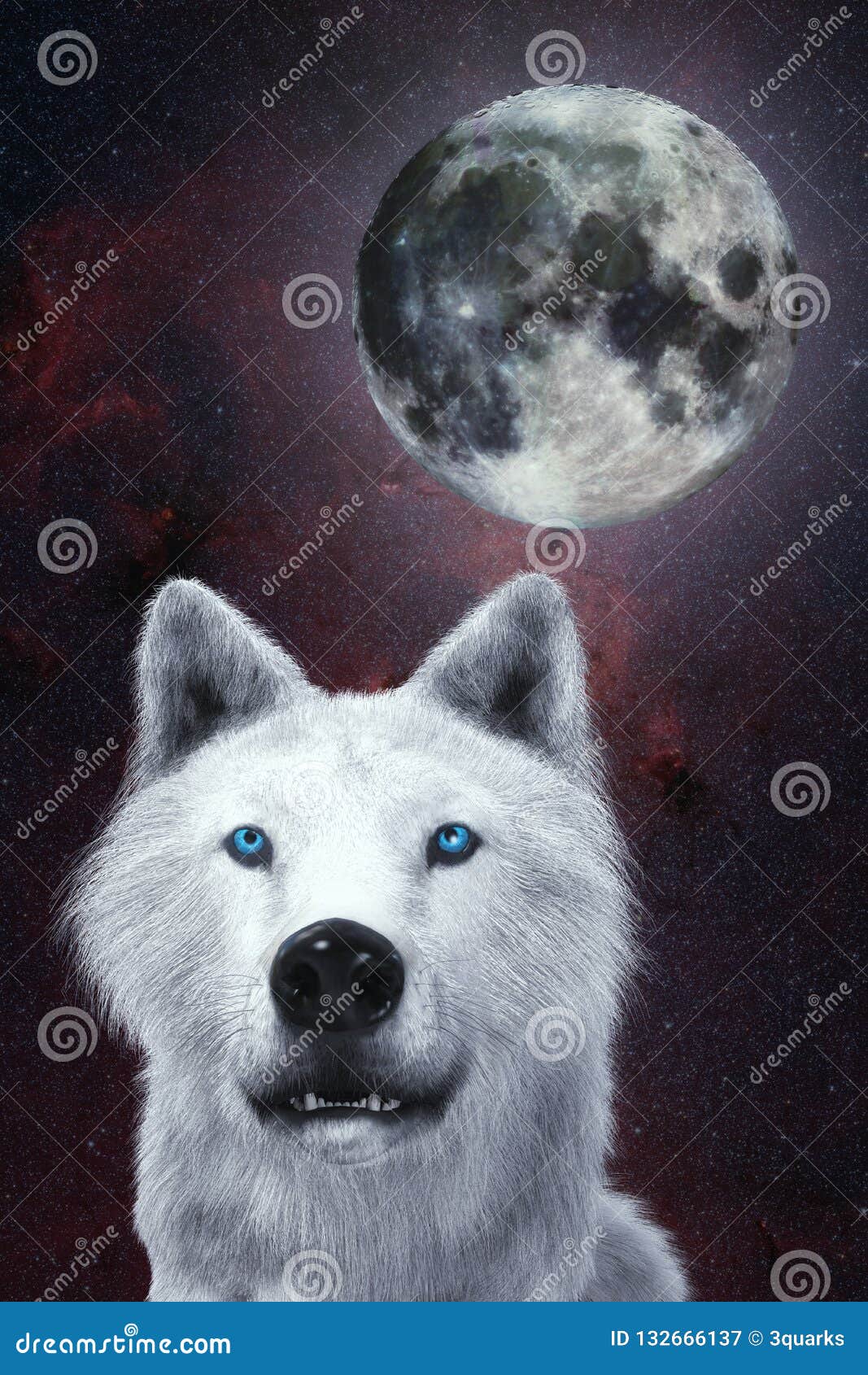 3D Illustration of a Wolf, Elements by NASA Stock Illustration ...