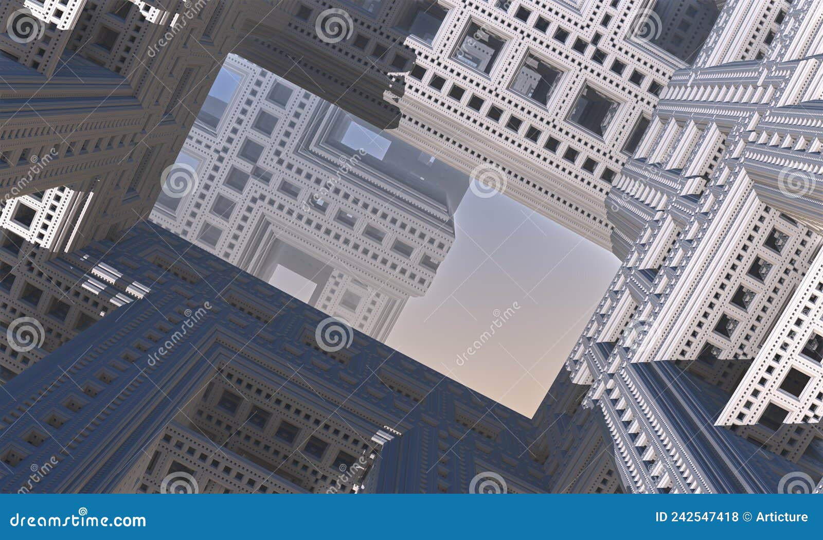 Digital 3d Project Of Fictional Nonexistent Futuristic Multidimensional ...