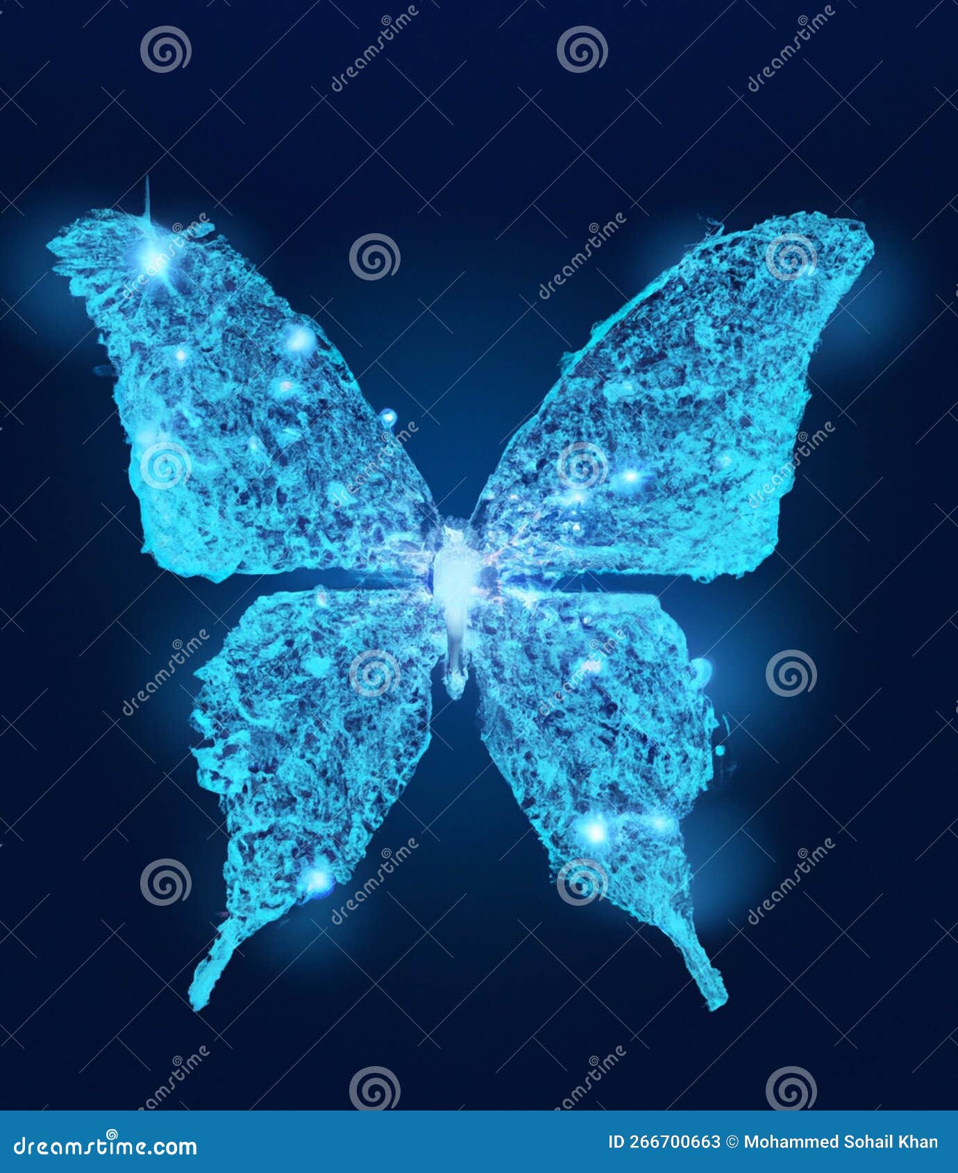 A Digital 3D-Render Big Wings Butterfly with Triangle Polygons AI ...