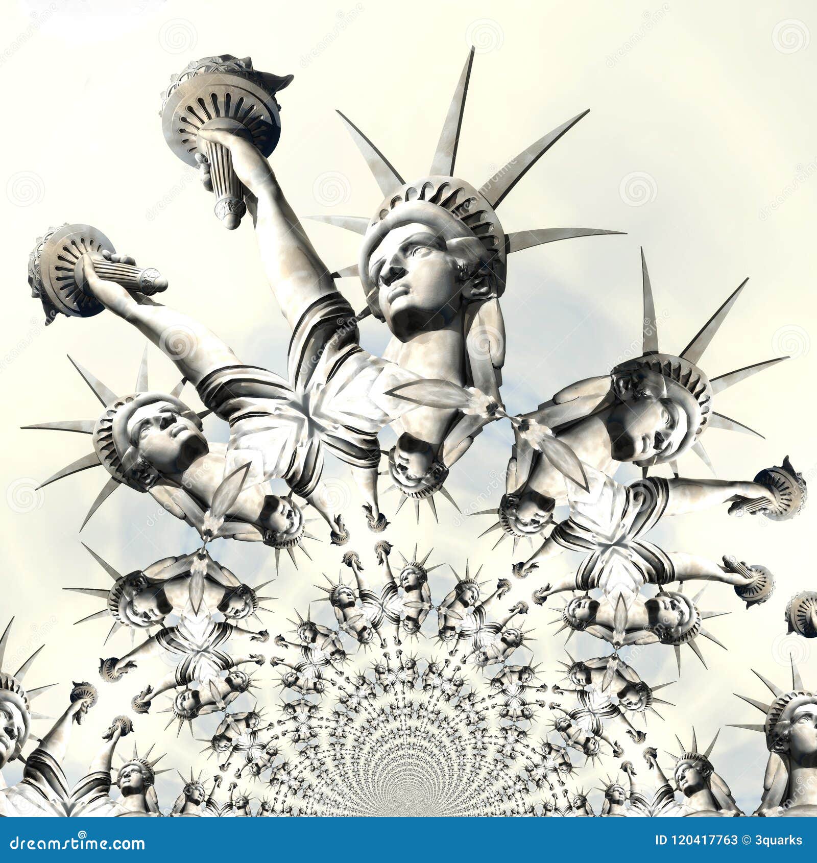 3D Rendering Of A Statue Of A Warrior Leaning On A Sword Stock Photo ...