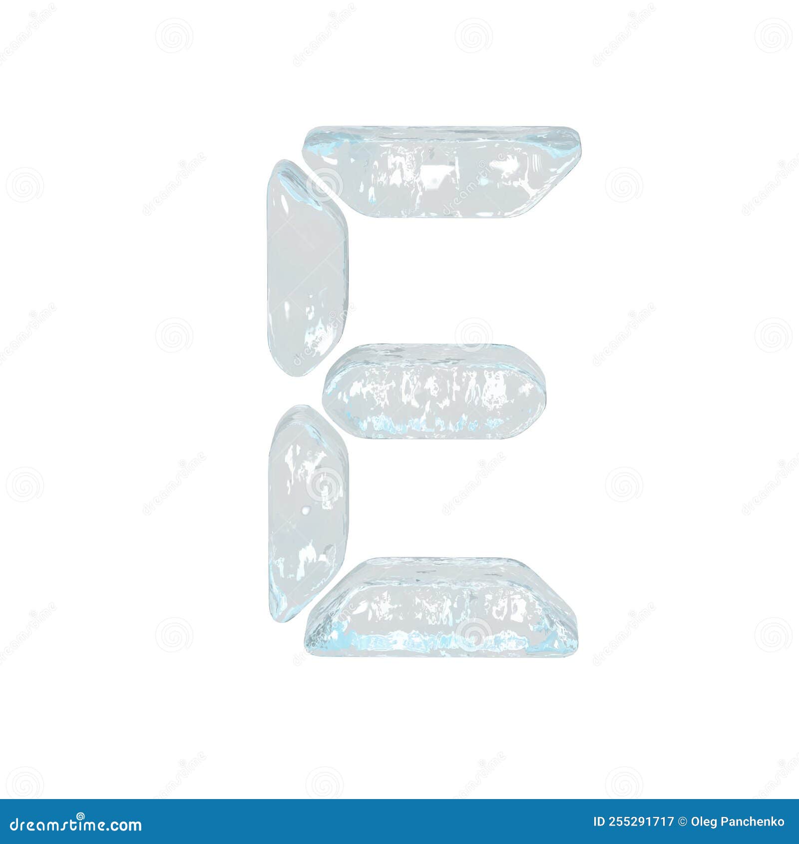 Digital Symbol Made of Ice. Letter E Stock Vector - Illustration of ...