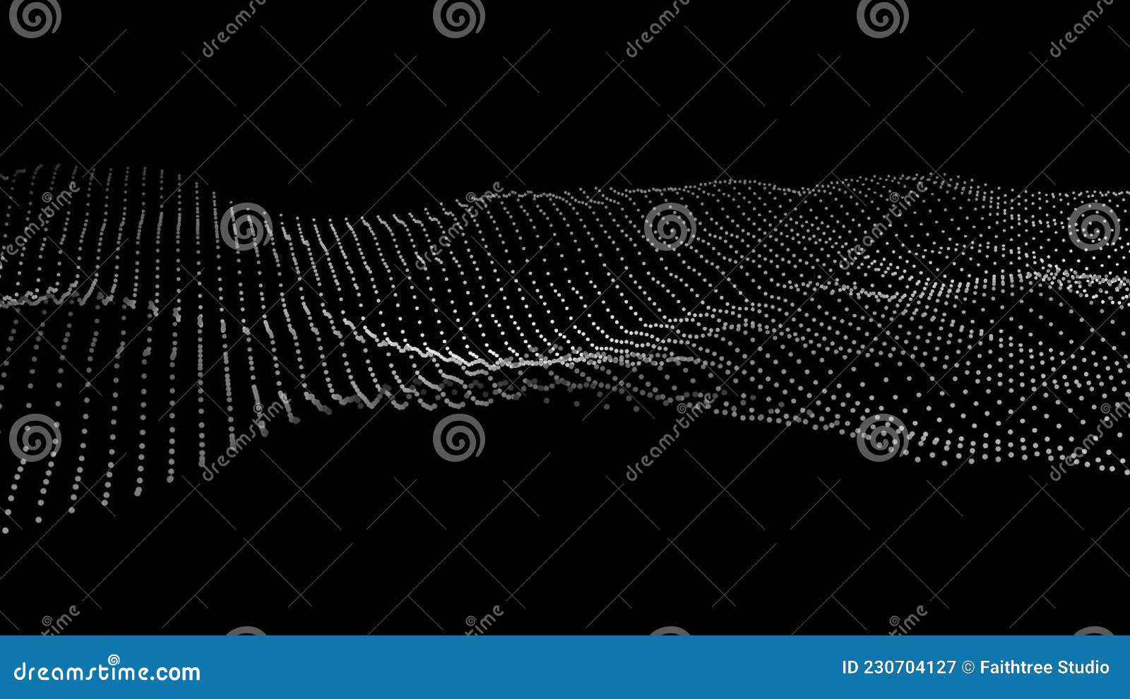 Digital 3D Wire Mesh Plexus Waving Terrain Topography Abstract ...