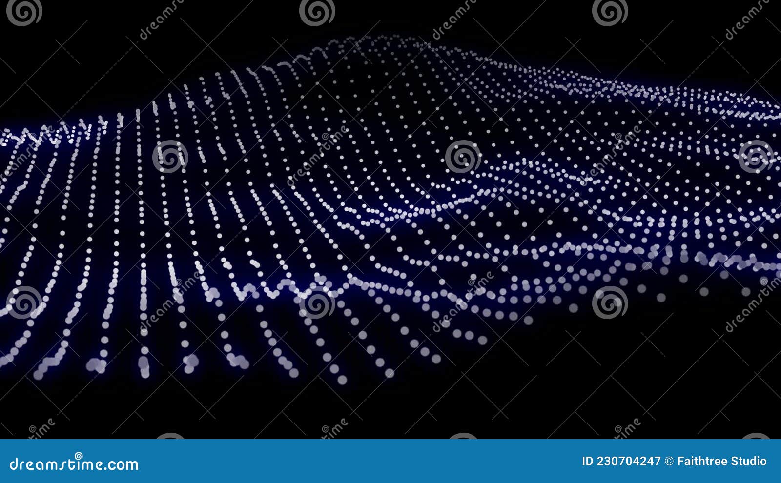 Digital 3D Wire Mesh Plexus Waving Terrain Topography Abstract ...