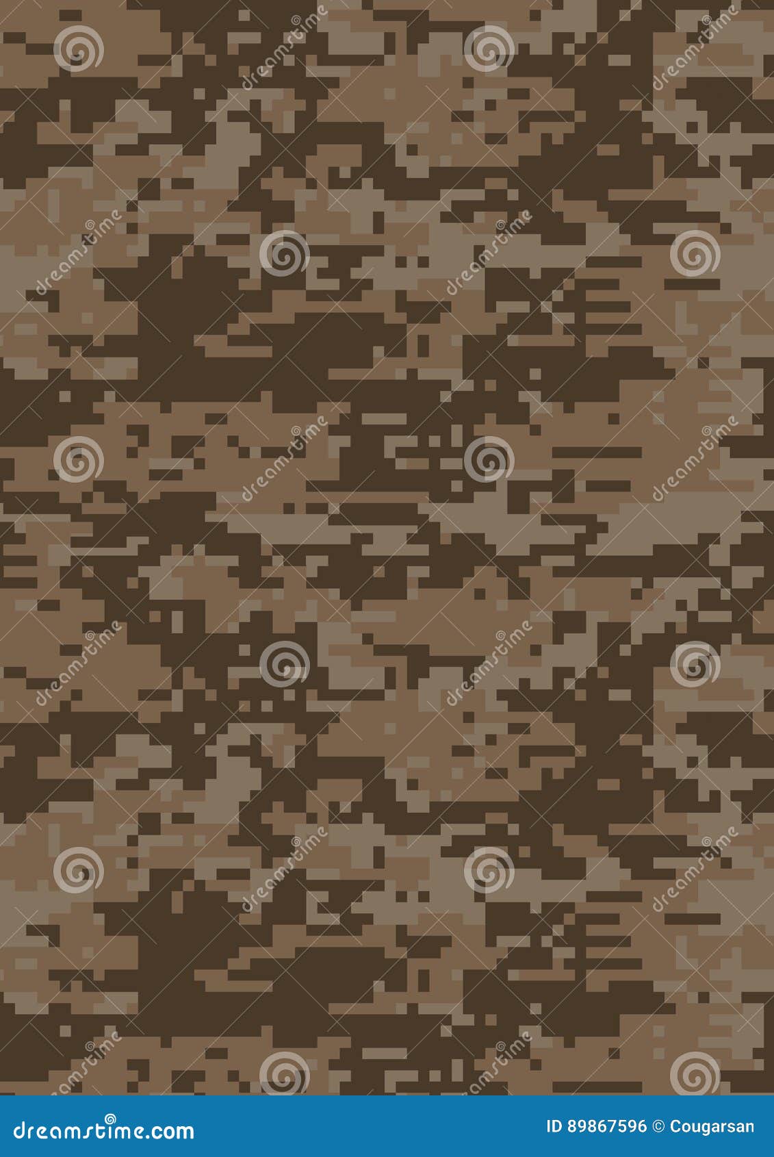 Digital Dark Brown Military Camouflage Texture Background Stock Vector ...