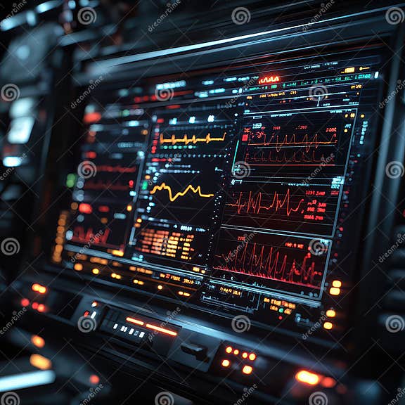 Digital Dashboard Interface with Data Visualization and Graphs Stock ...