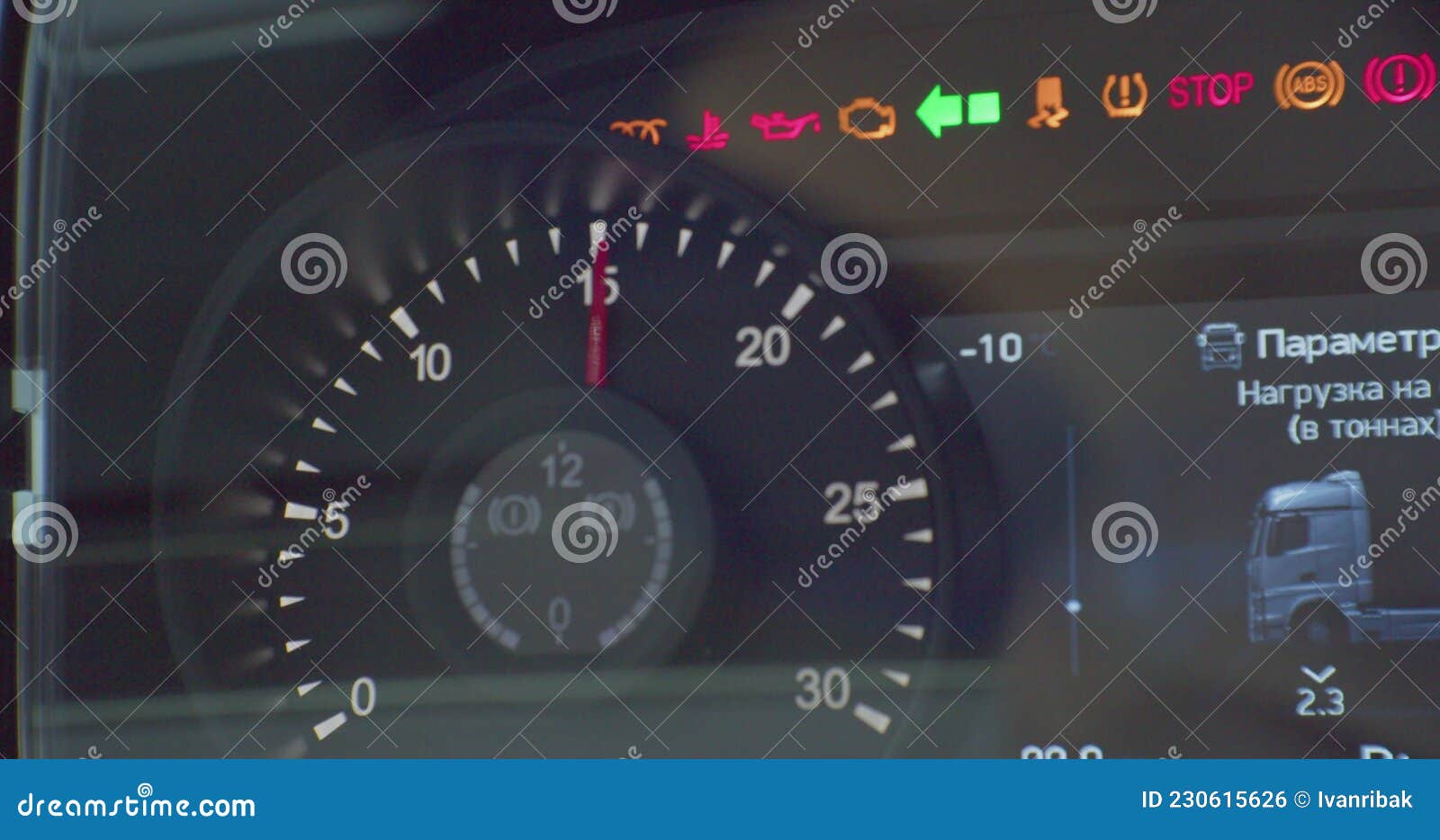 Digital Dashboard of a Modern Car.close-up Stock Footage - Video of ...