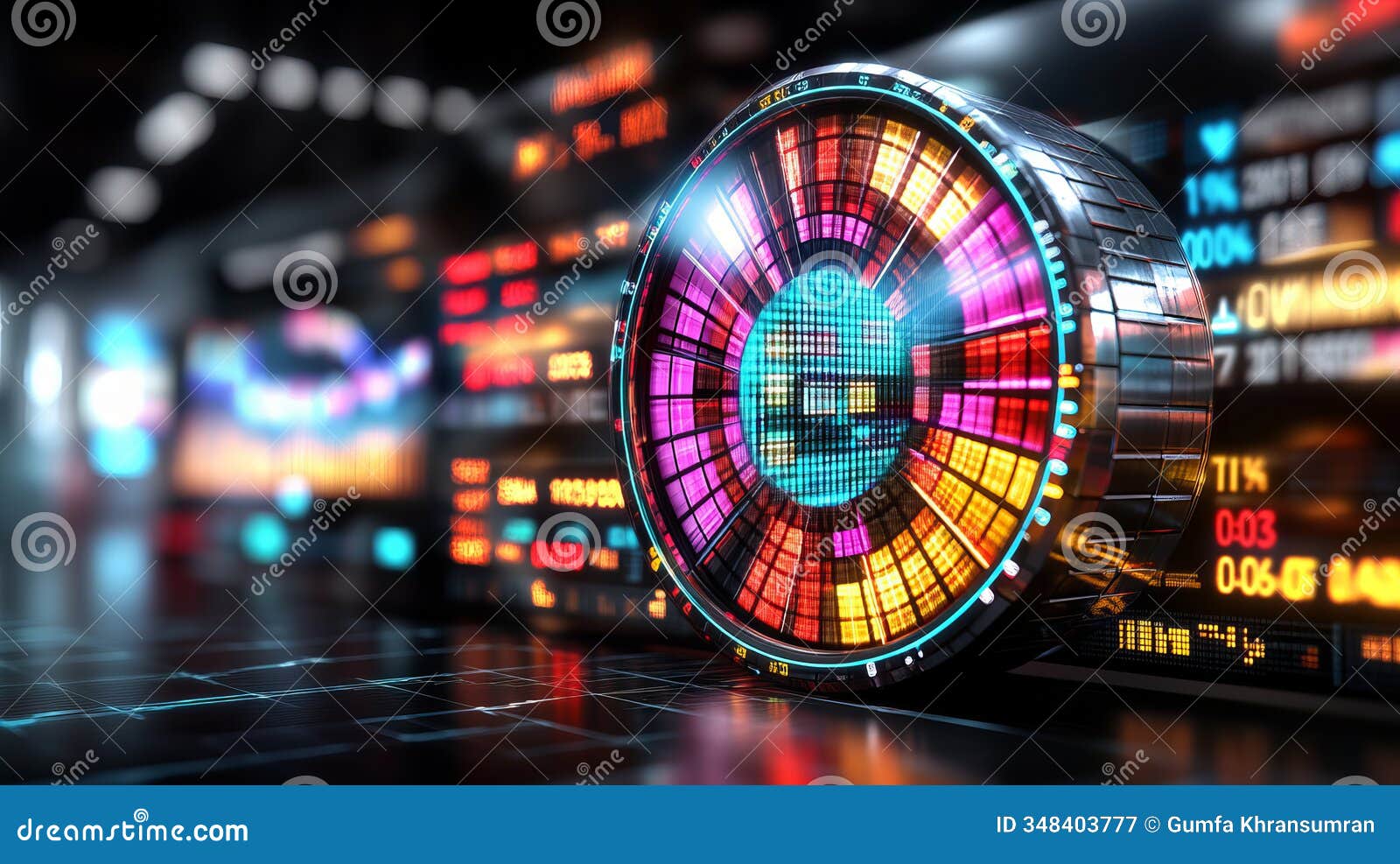 Digital Dashboard Showcasing Economic Risk and Data Visualization Stock ...