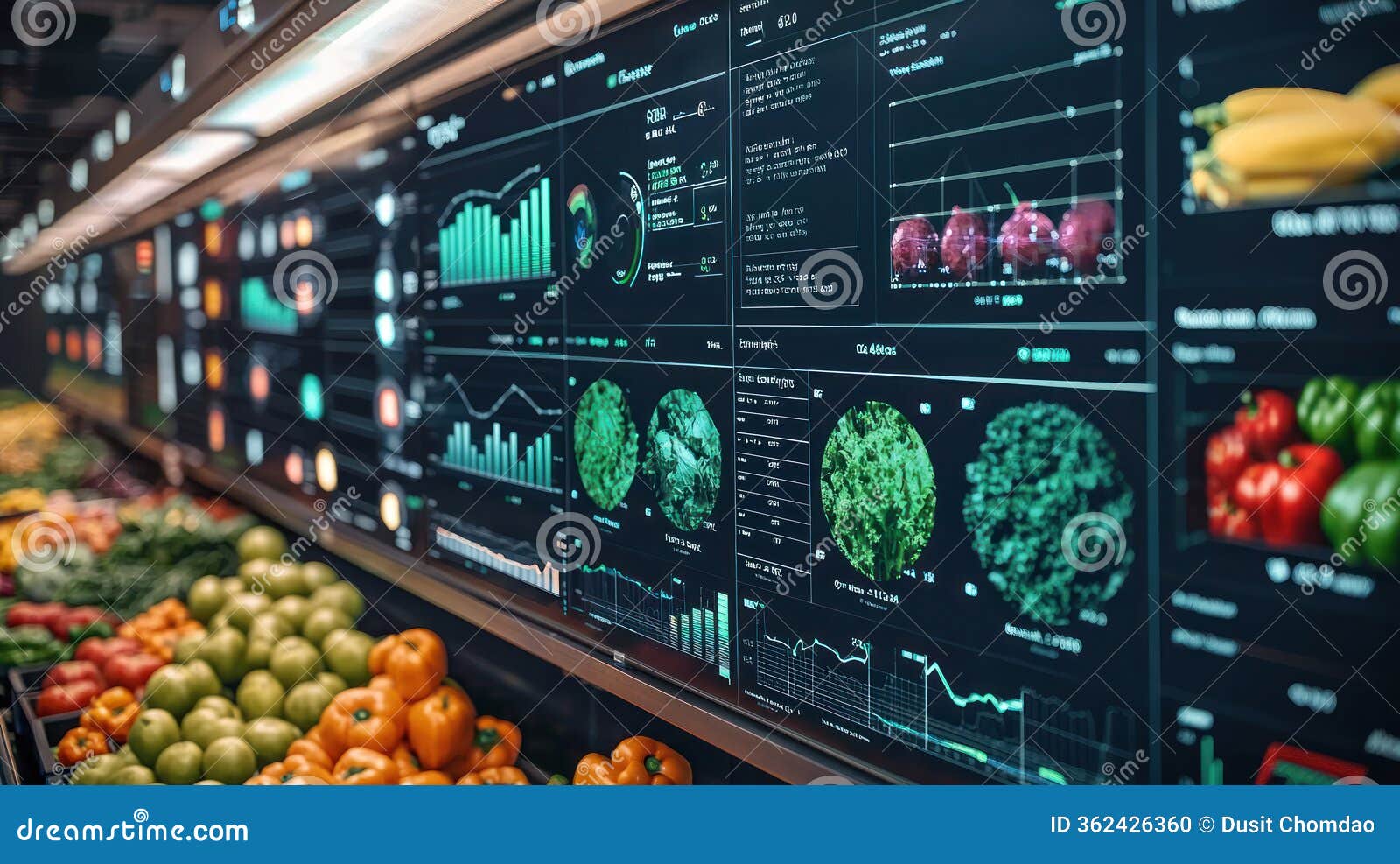 Digital Dashboard Showcasing Real Time Data Food Supply Chains ...