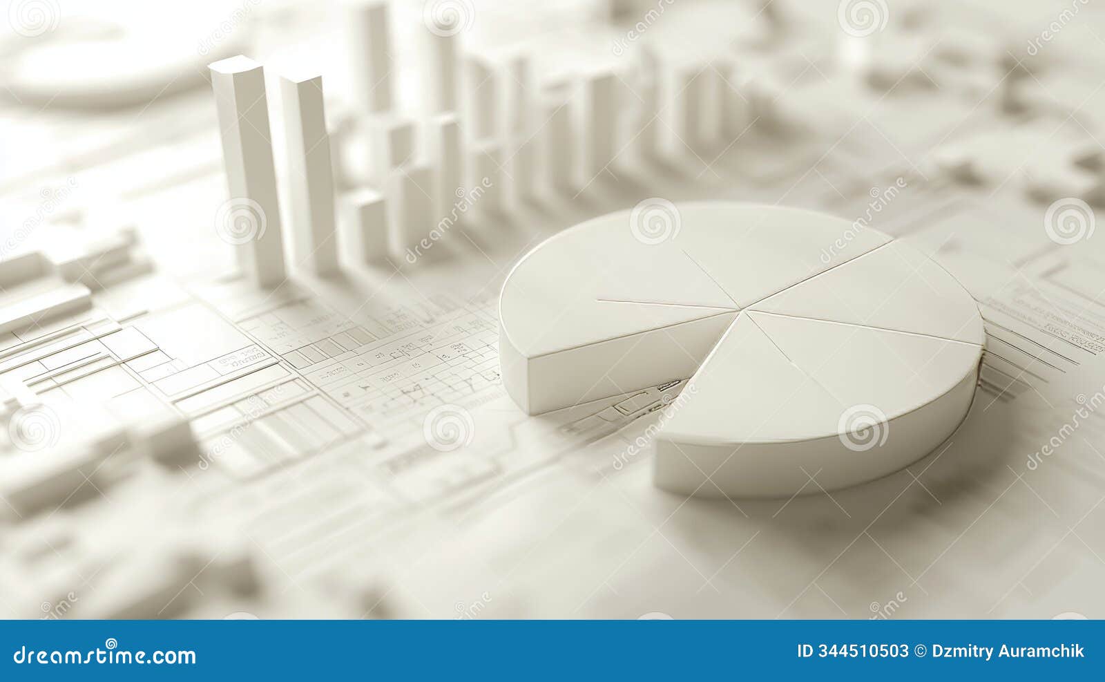 On a Digital Dashboard, White Pie Chart Segments Rotate To Display ...