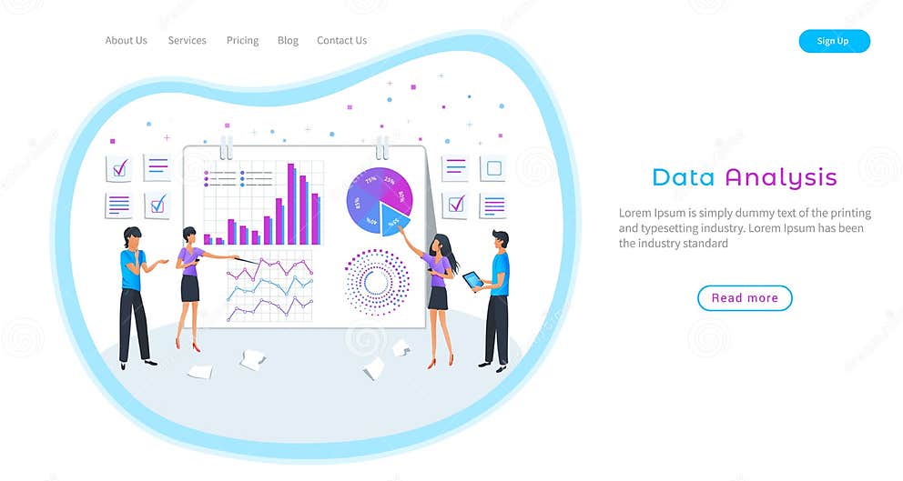 Digital Data Analysis Banner. Big Data Analysis, Analytics and ...