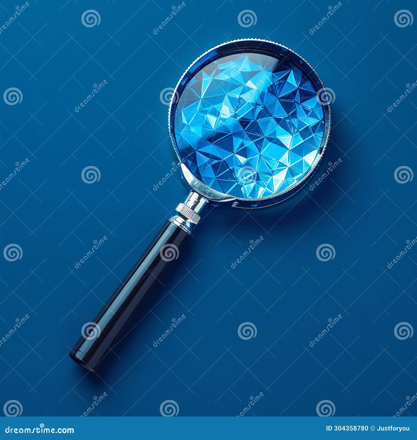 Digital Data Analysis through Magnifying Glass. Generative Ai Stock ...