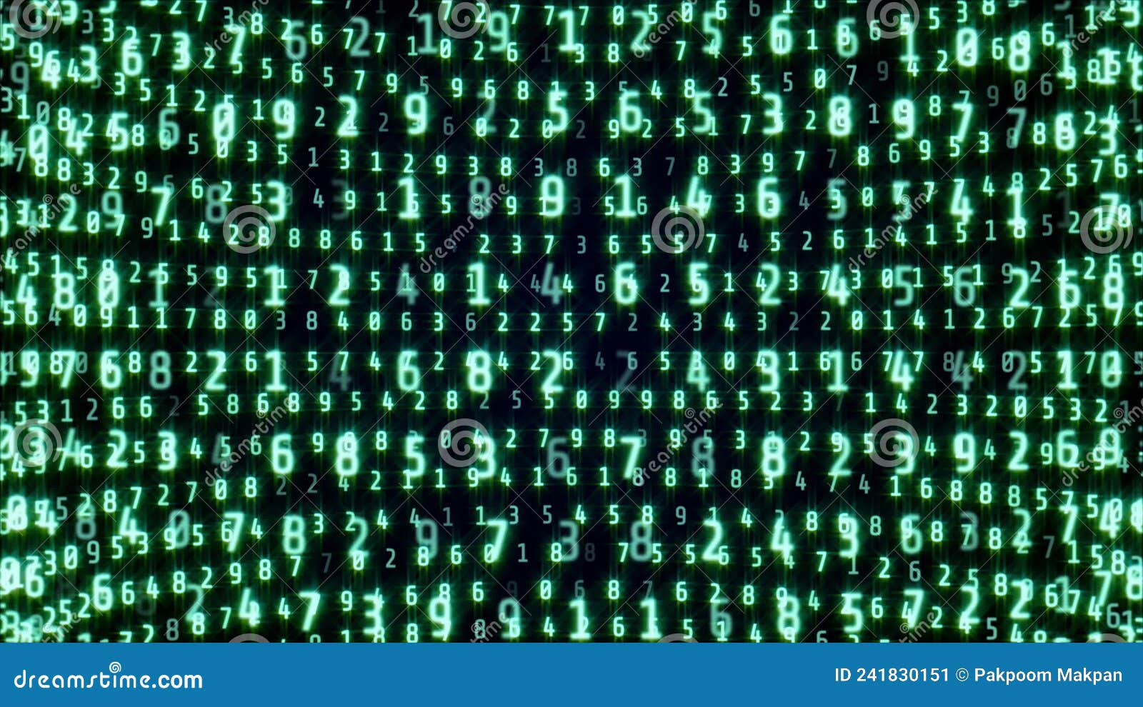 Digital Data Binary Code Number Curve Structure Display Abstract Futuristic Technology Display