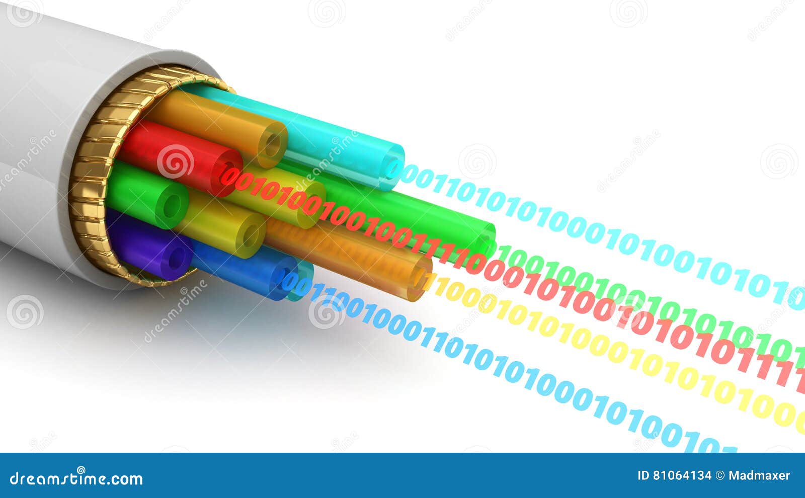 Digital data cable stock illustration. Illustration of optics - 81064134