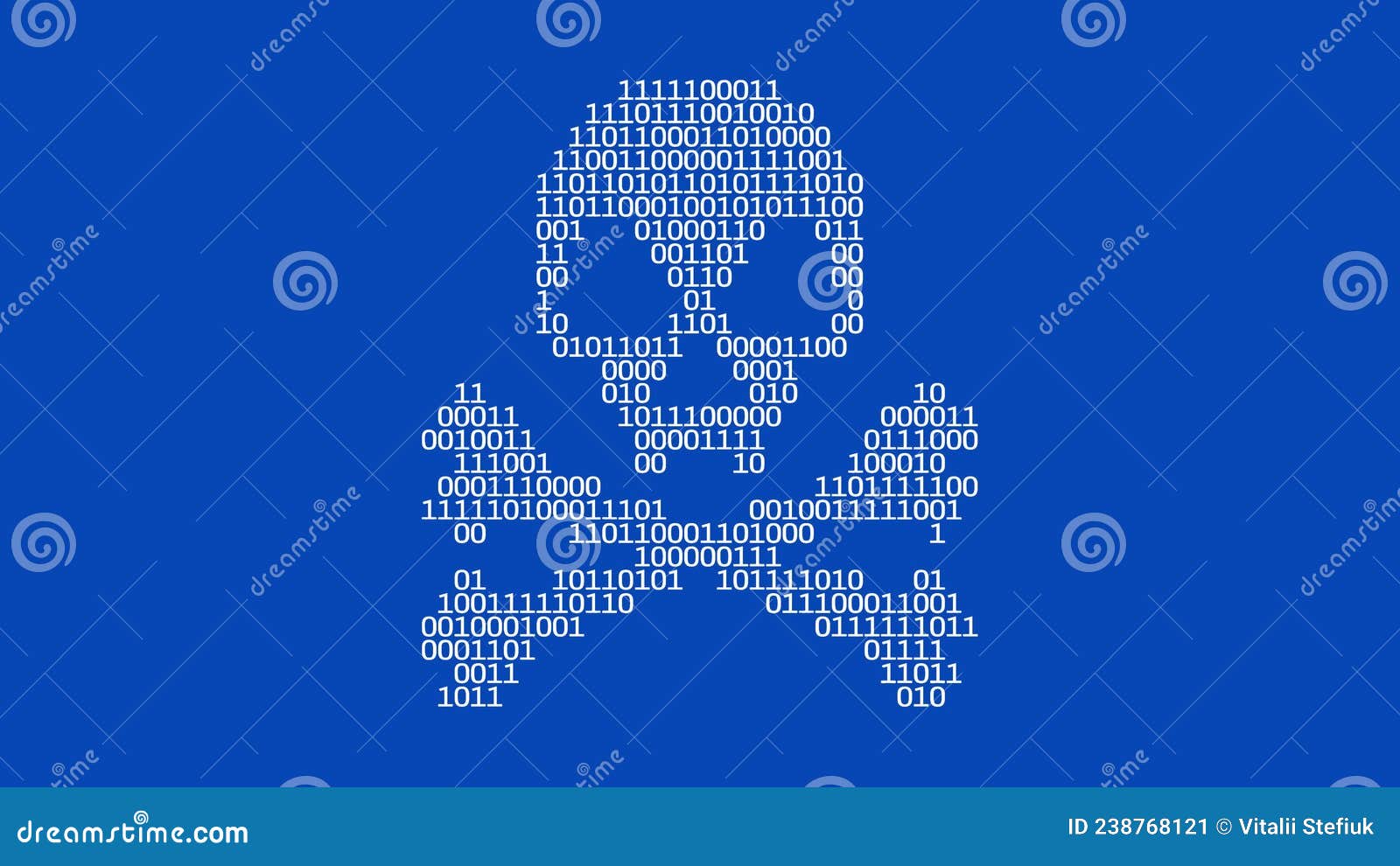 Digital Data Code Skull Cyber-attack Stock Video - Video of property ...