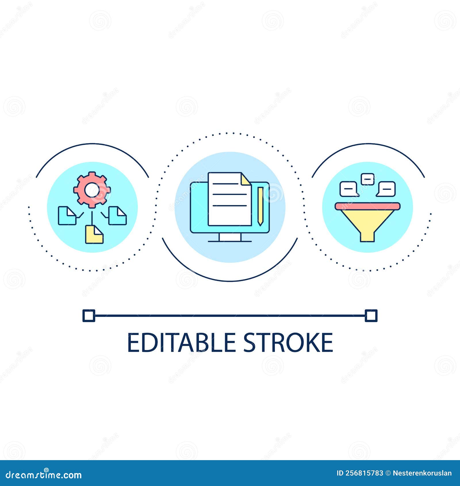 Digital Data Collection Loop Concept Icon Stock Vector - Illustration ...