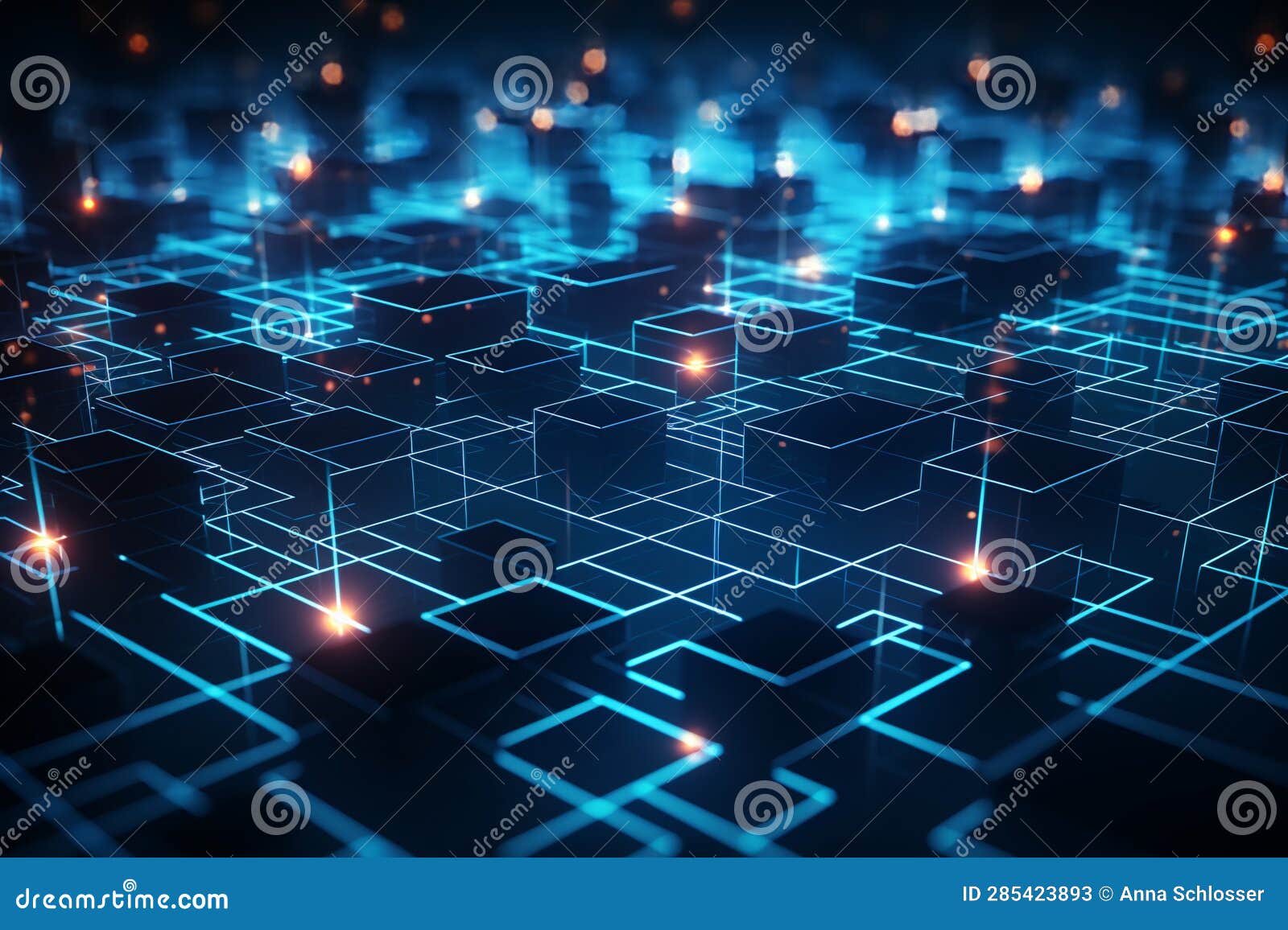 Digital Data Connection and Particles Abstract Background Stock ...