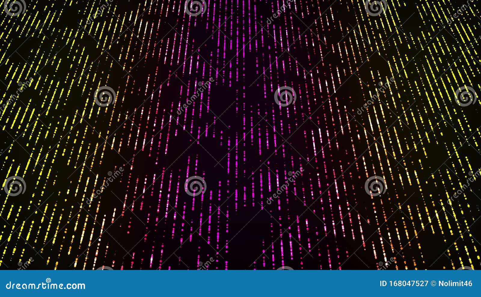 Digital Data Flow from Colorful Particles, Computer Generated. 3d ...