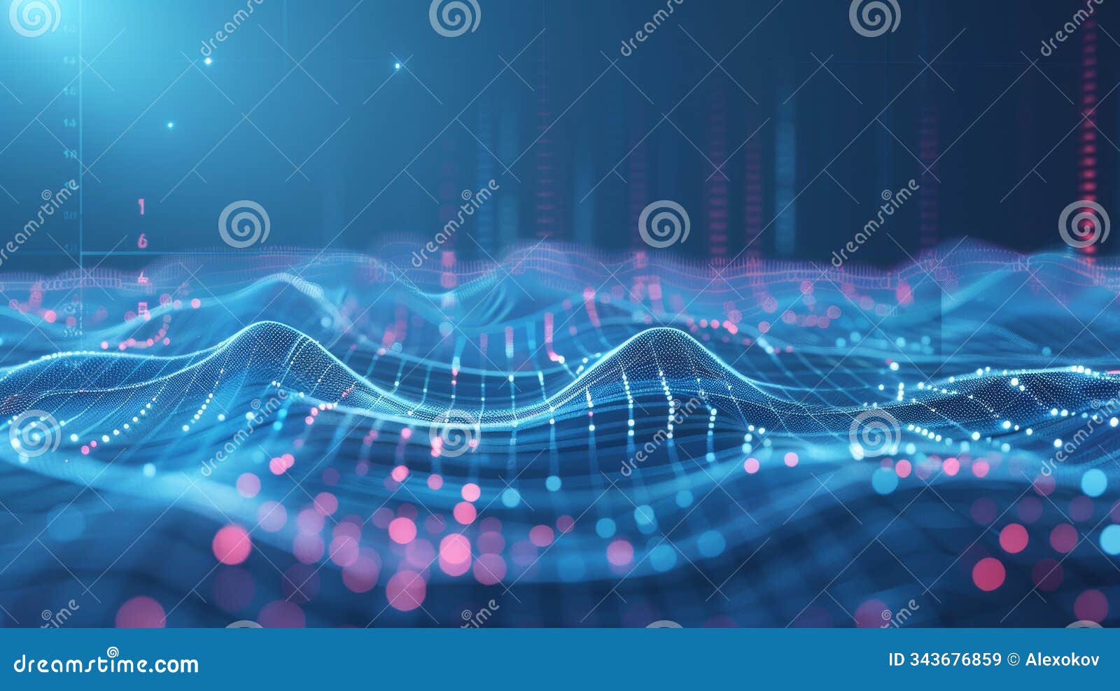 Digital Data Flow Concept Background Generative AI Stock Image - Image ...