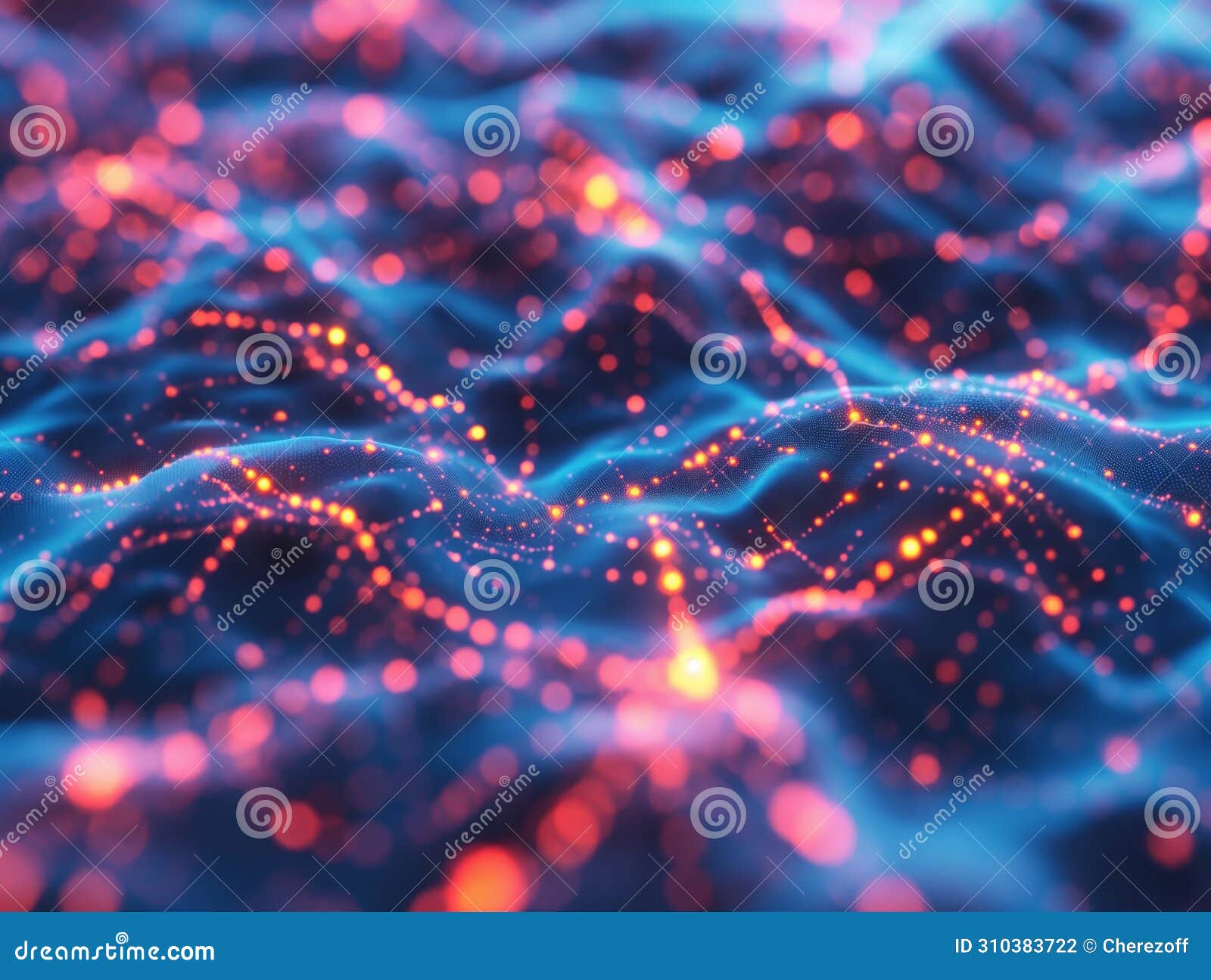 Digital Data Flow Landscape Stock Photo - Image of information ...