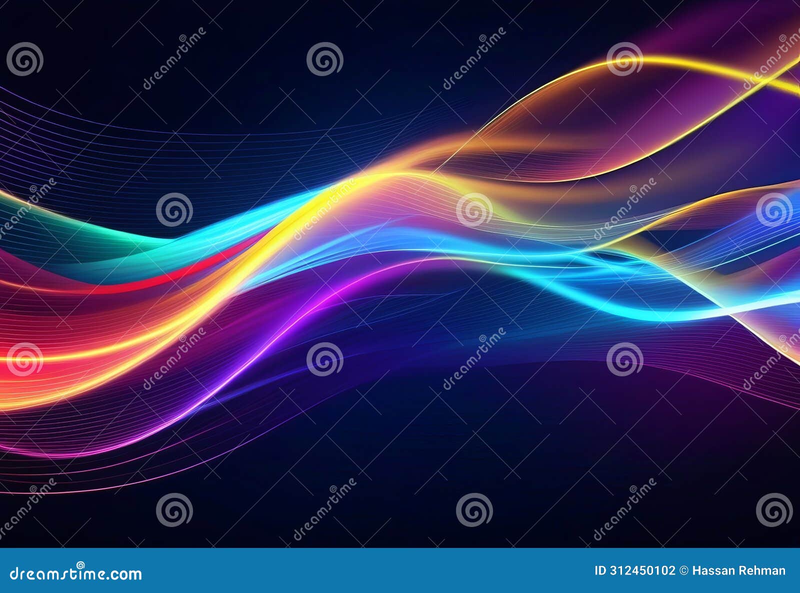Digital Data Flow Vector Background. Big Data Technology Lines Stock Illustration - Illustration ...