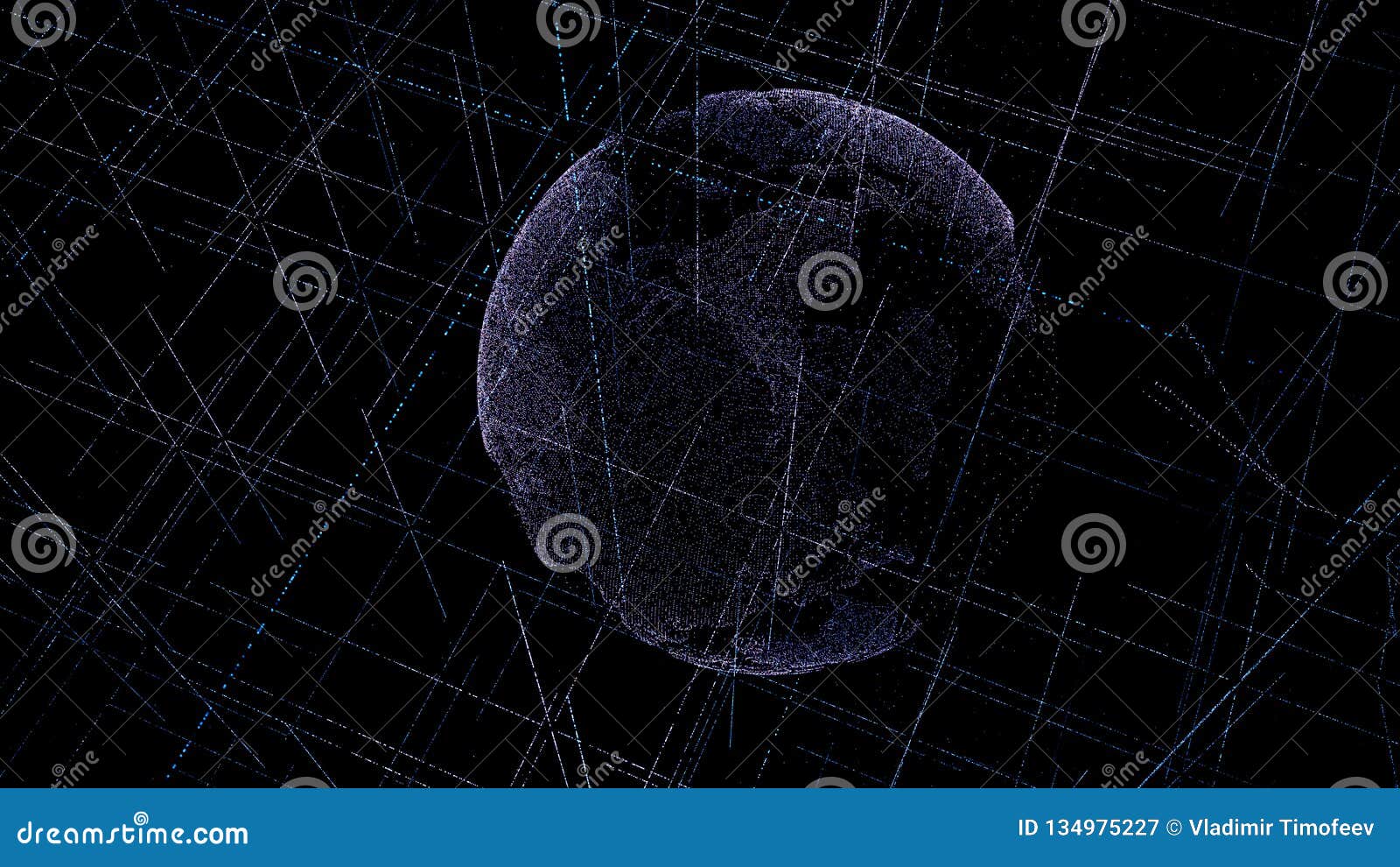 Digital Data Globe - Abstract Illustration of Scientific Technology ...