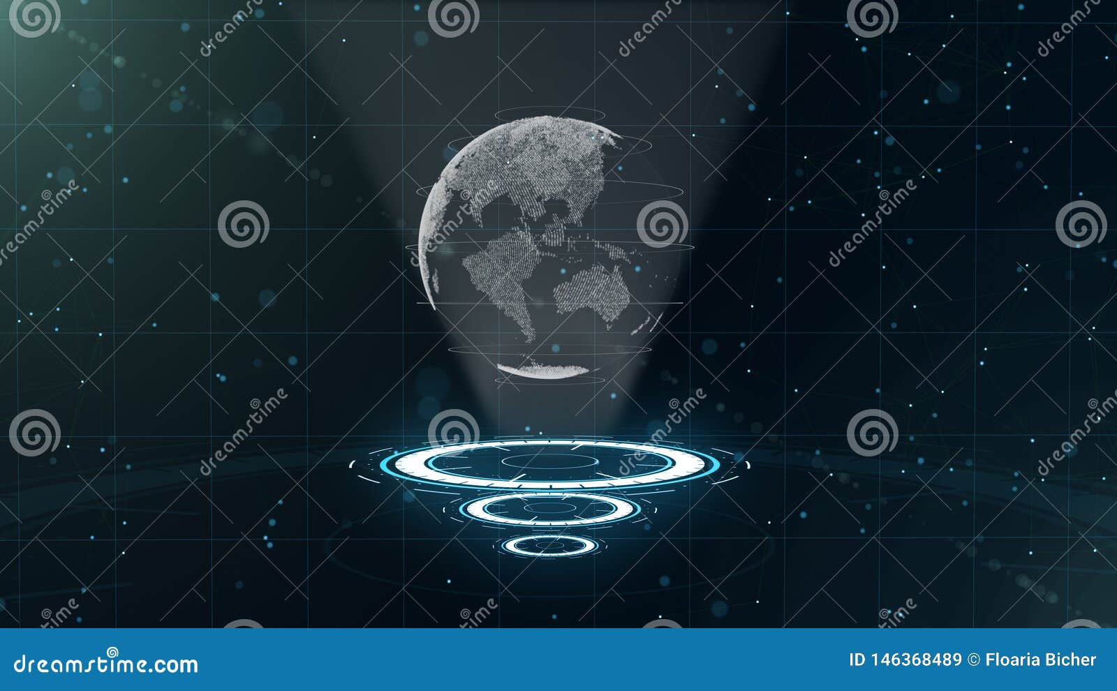 Digital Data Globe - Abstract Illustration of a Scientific Technology ...