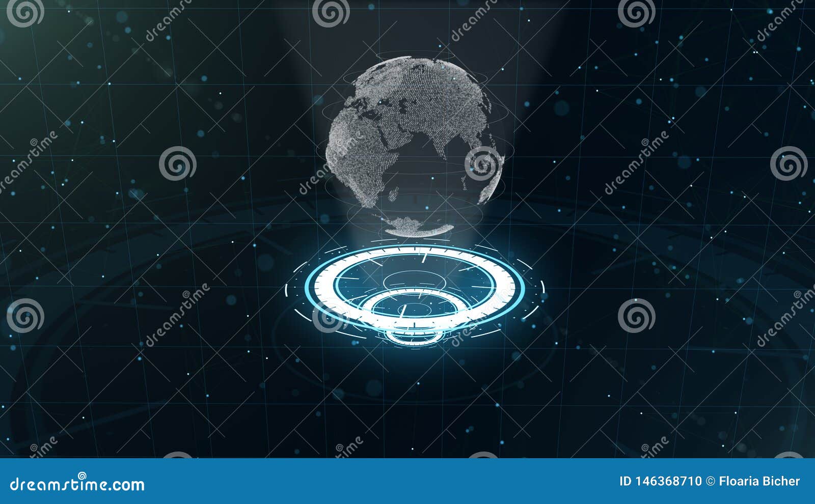 Digital Data Globe - Abstract Illustration of a Scientific Technology ...