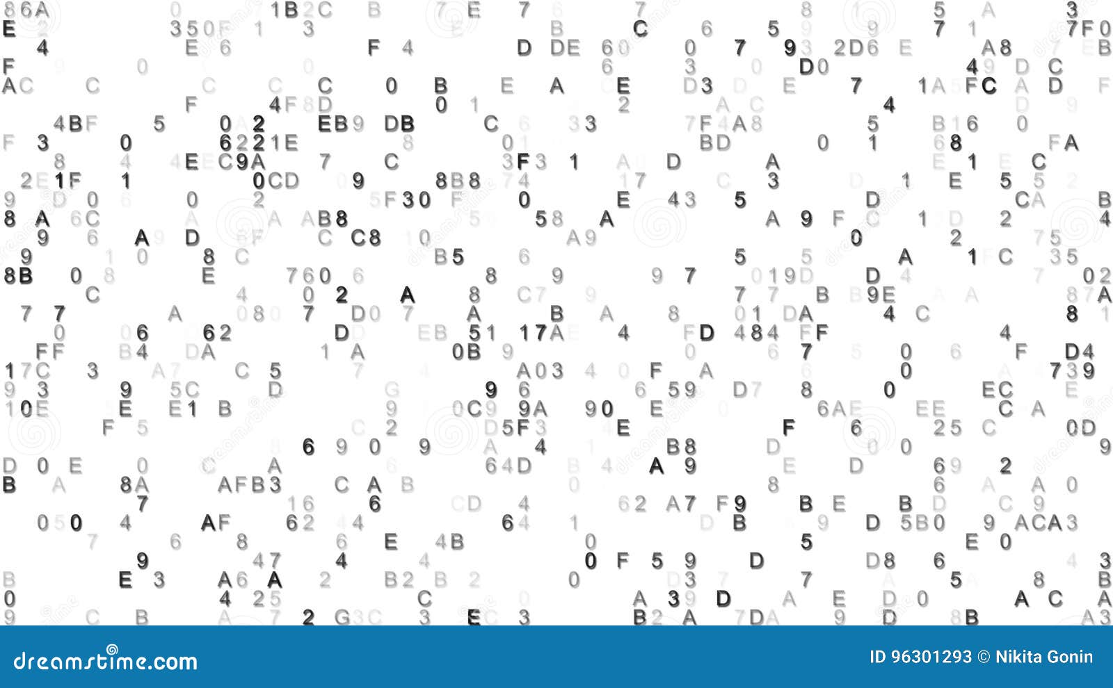 Digital Data Hex Code Symbols Stock Illustration - Illustration of ...
