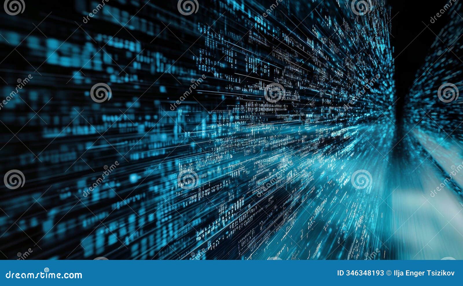 Digital Data Highway Futuristic Information Code Flow. Agile, Rapid ...