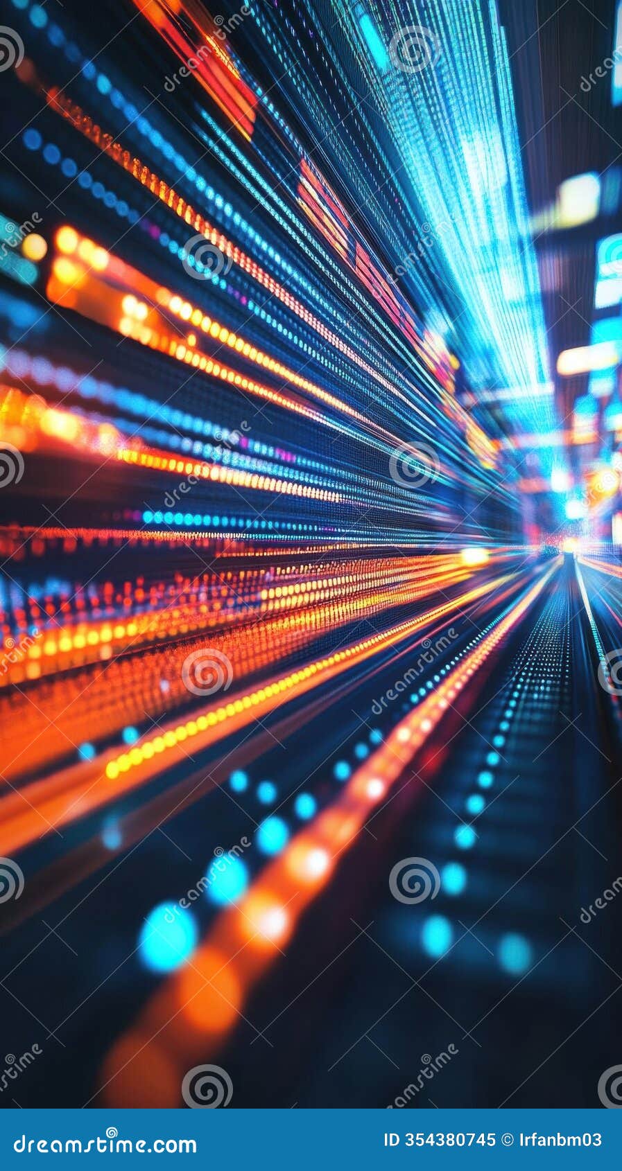 Digital Data Highway, a Visual Journey through the Network Stock Image ...