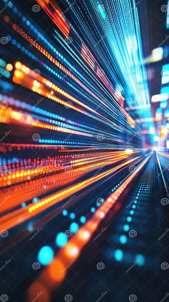 Digital Data Highway, a Visual Journey through the Network Stock Image ...