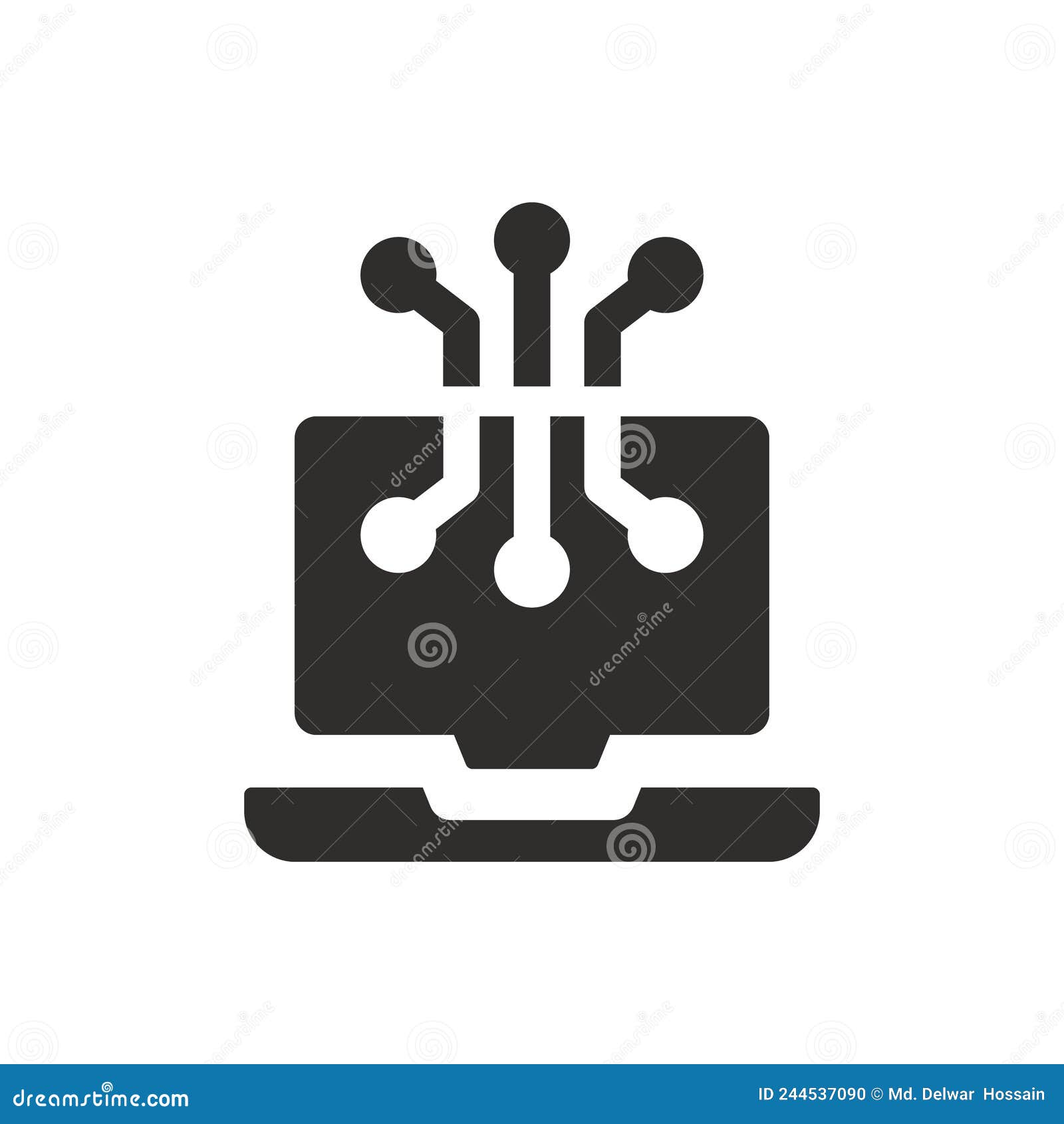 Digital data icon stock vector. Illustration of vector - 244537090