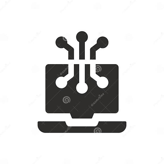 Digital data icon stock vector. Illustration of vector - 244537090