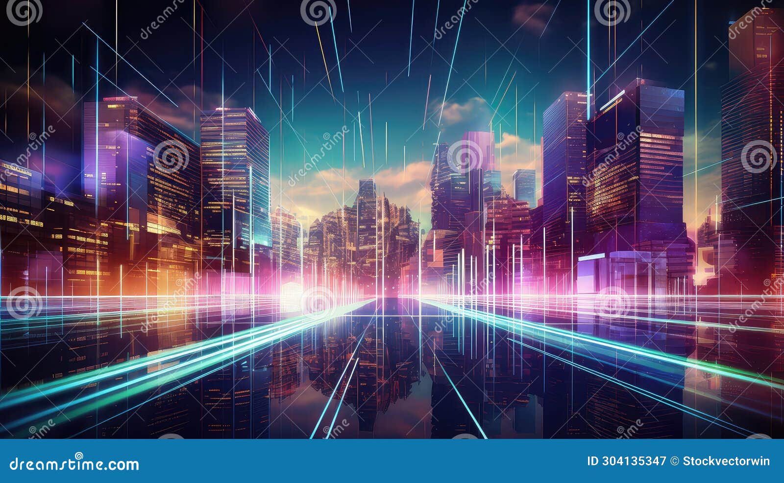 Digital Data Innovation Background Stock Illustration - Illustration of ...